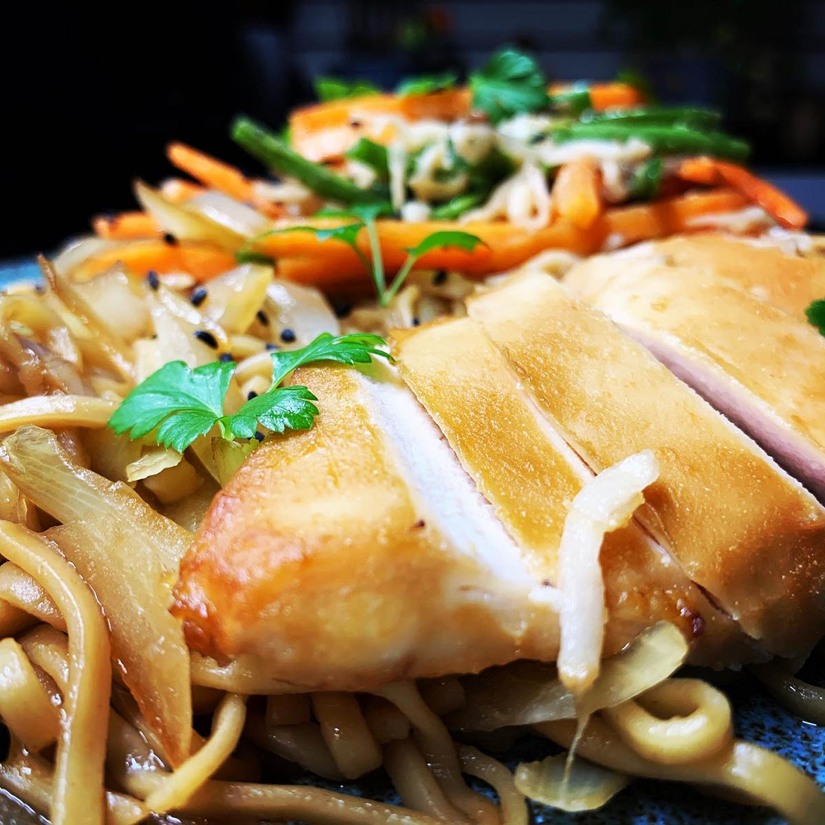 Easy Miso Chicken with Noodles and Asian Slaw - HN Magazine