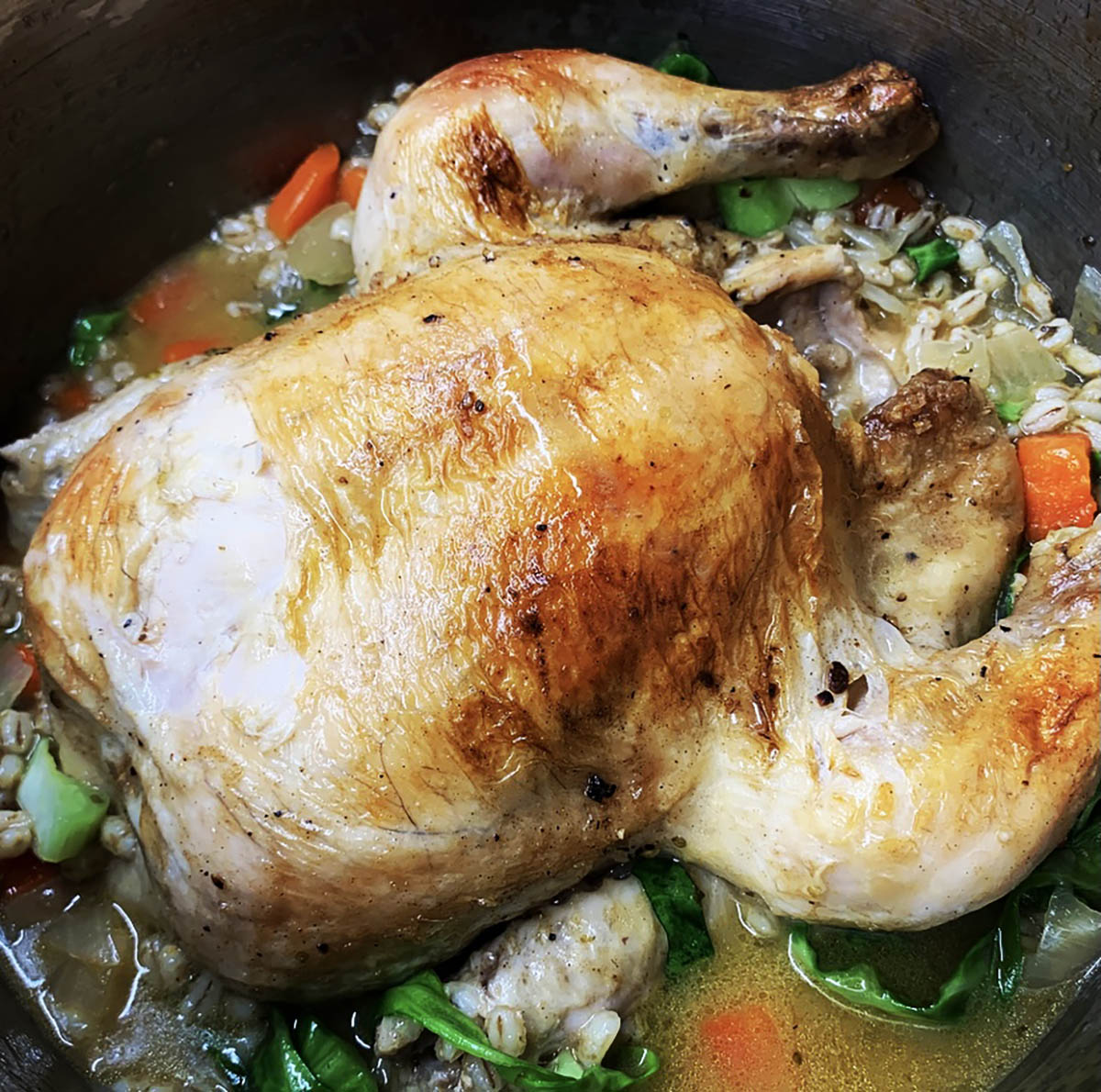 Healthy Pot-Roast Chicken with Pearl Barley - HN Magazine