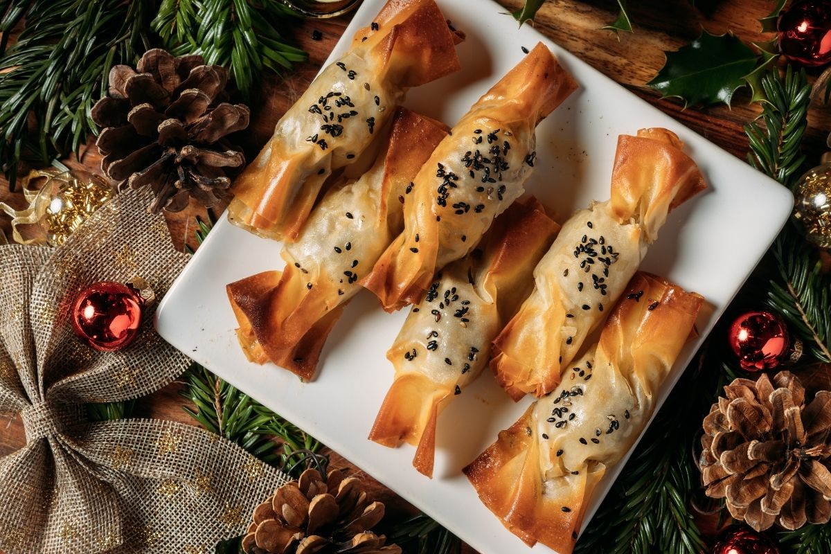 Christmas Canape Recipe: Chestnut Mushroom, Stilton and Pear Twists ...